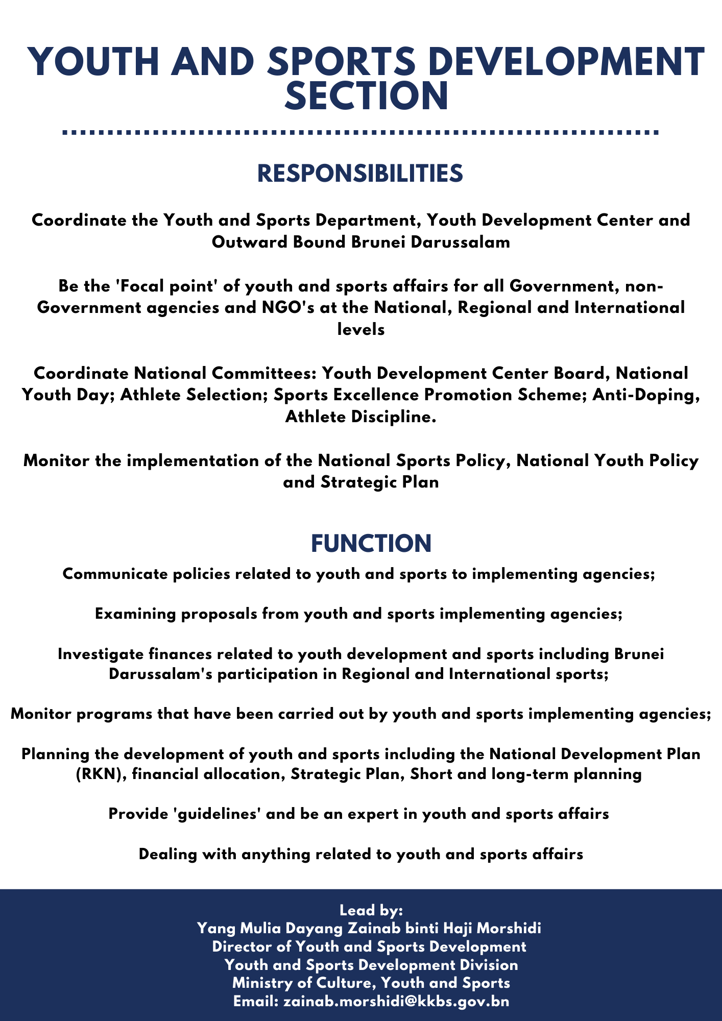 Section Youth Development Sports